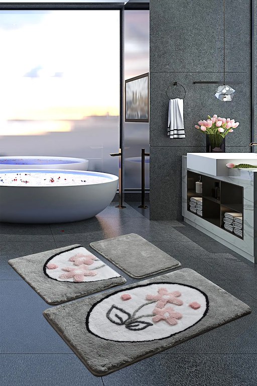 L'essentiel Maison Set 3 prostirke za kupatilo Šareni