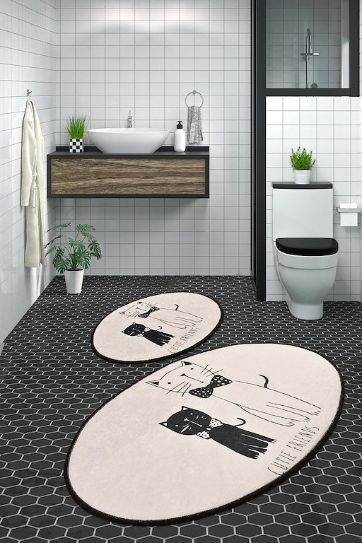 L'essentiel Maison Set 2 prostirke za kupatilo Šareni