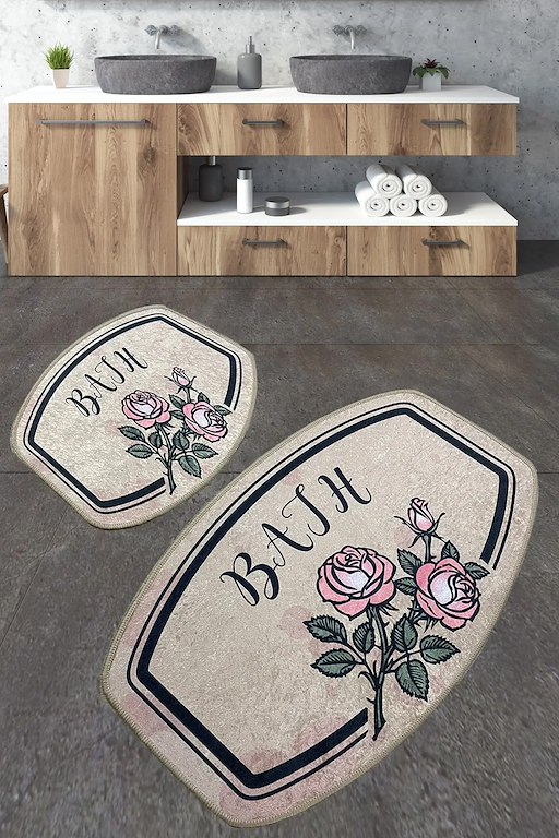 L'essentiel Maison Set 2 prostirke za kupatilo Šareni