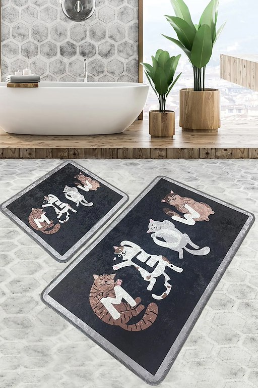 L'essentiel Maison Set 2 prostirke za kupatilo Šareni