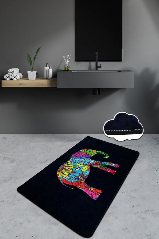L'essentiel Maison Prostirka za kupatilo 80x100cm Šarena