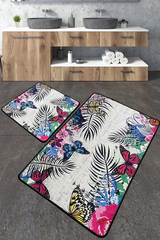 L'essentiel Maison Set 2 prostirke za kupatilo Šareni