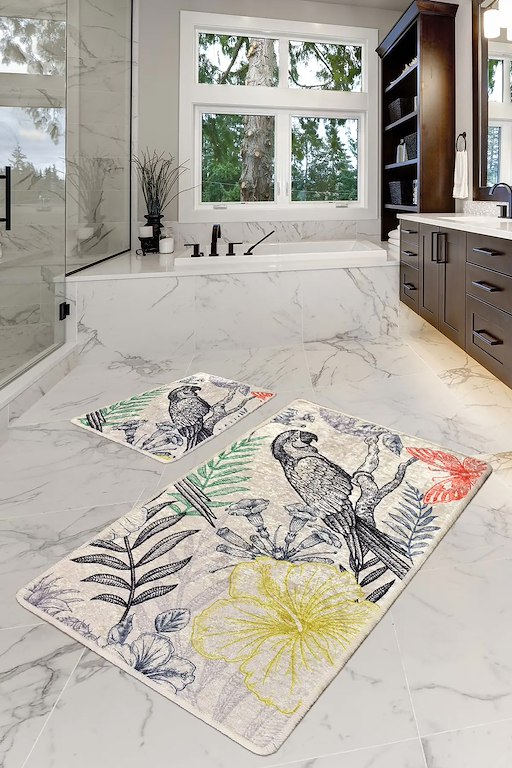 L'essentiel Maison Set 2 prostirke za kupatilo Šareni