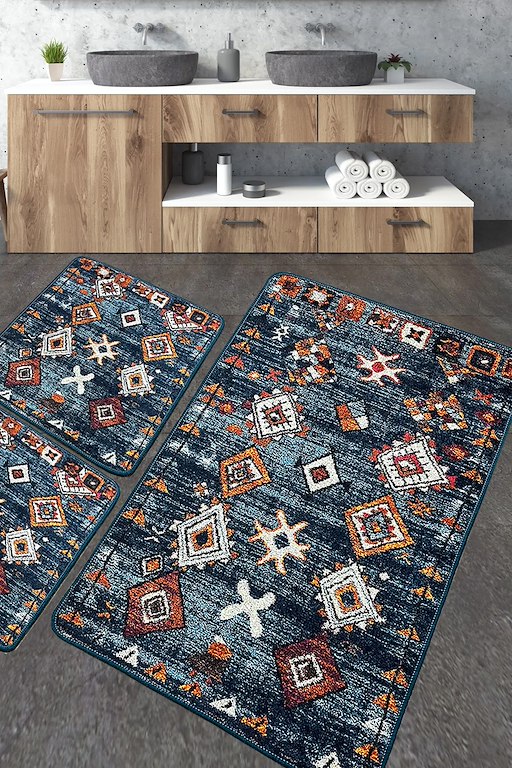 L'essentiel Maison Set 3 prostirke za kupatilo Šareni