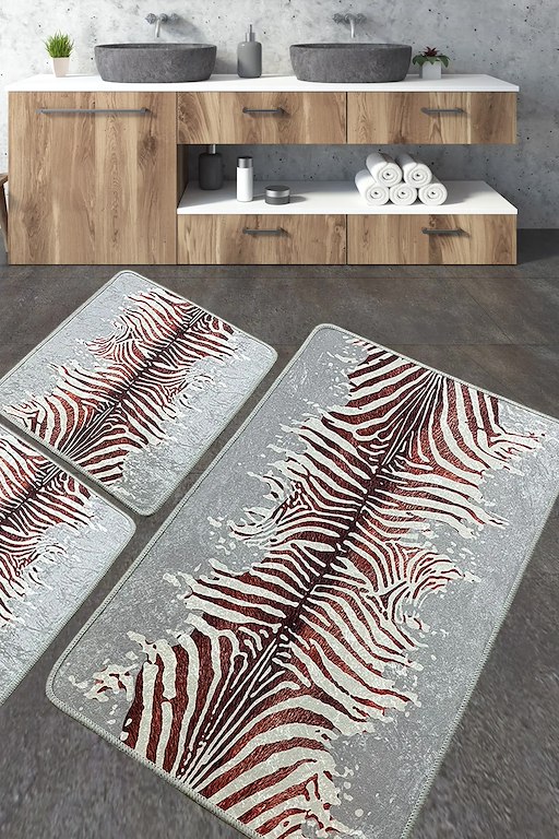 L'essentiel Maison Set 3 prostirke za kupatilo Šareni