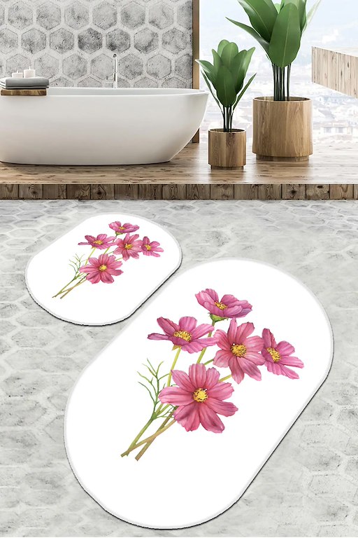 L'essentiel Maison Set 2 prostirke za kupatilo Beli
