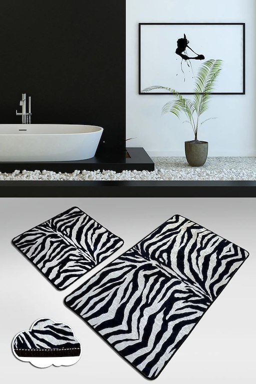 L'essentiel Maison Set 2 prostirke za kupatilo Šareni