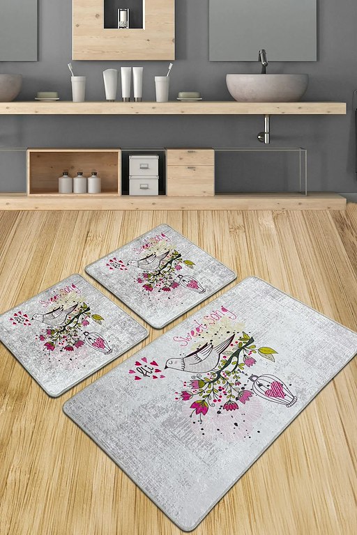L'essentiel Maison Set 3 prostirke za kupatilo Šareni