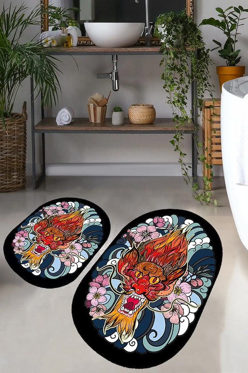 L'essentiel Maison Set 2 prostirke za kupatilo Šareni