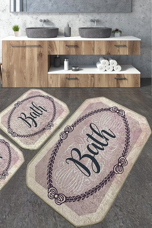 L'essentiel Maison Set 3 prostirke za kupatilo Šareni