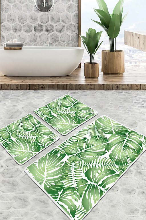 L'essentiel Maison Set 3 prostirke za kupatilo Šareni