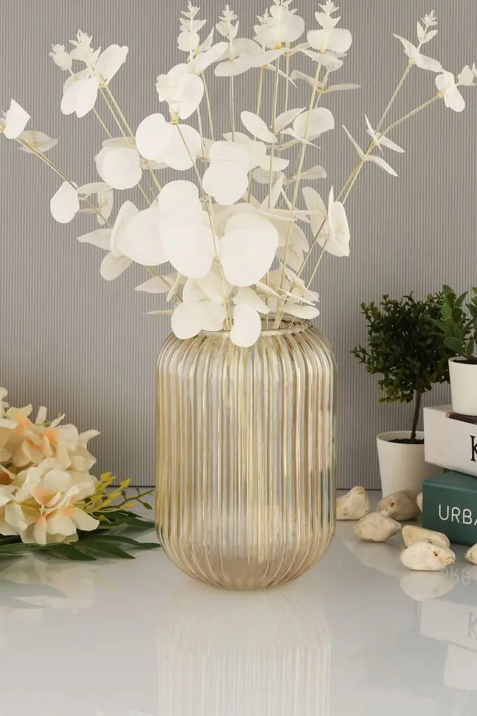 Aberto Design Vaza Line D20B, 10x20x10 cm, Zlatne boje
