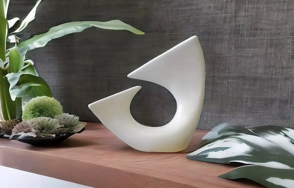 Aberto Design Vaza CY0172, 28x11x28 cm, Bela