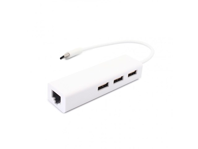 Adapter Type C na 3 USB 2.0 + RJ45 (100Mb) JWD-T4