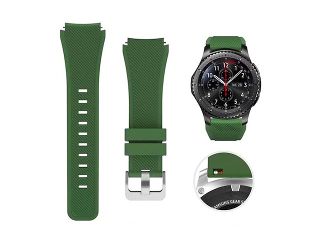 Narukvica trendy za smart watch Samsung 3 22mm zelena