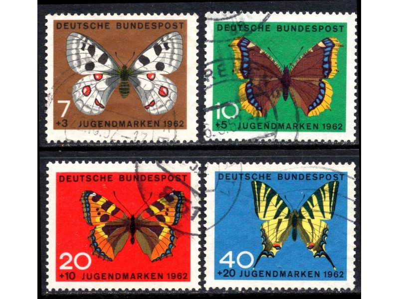 Nemačka BRD 1962. Fauna, Leptiri