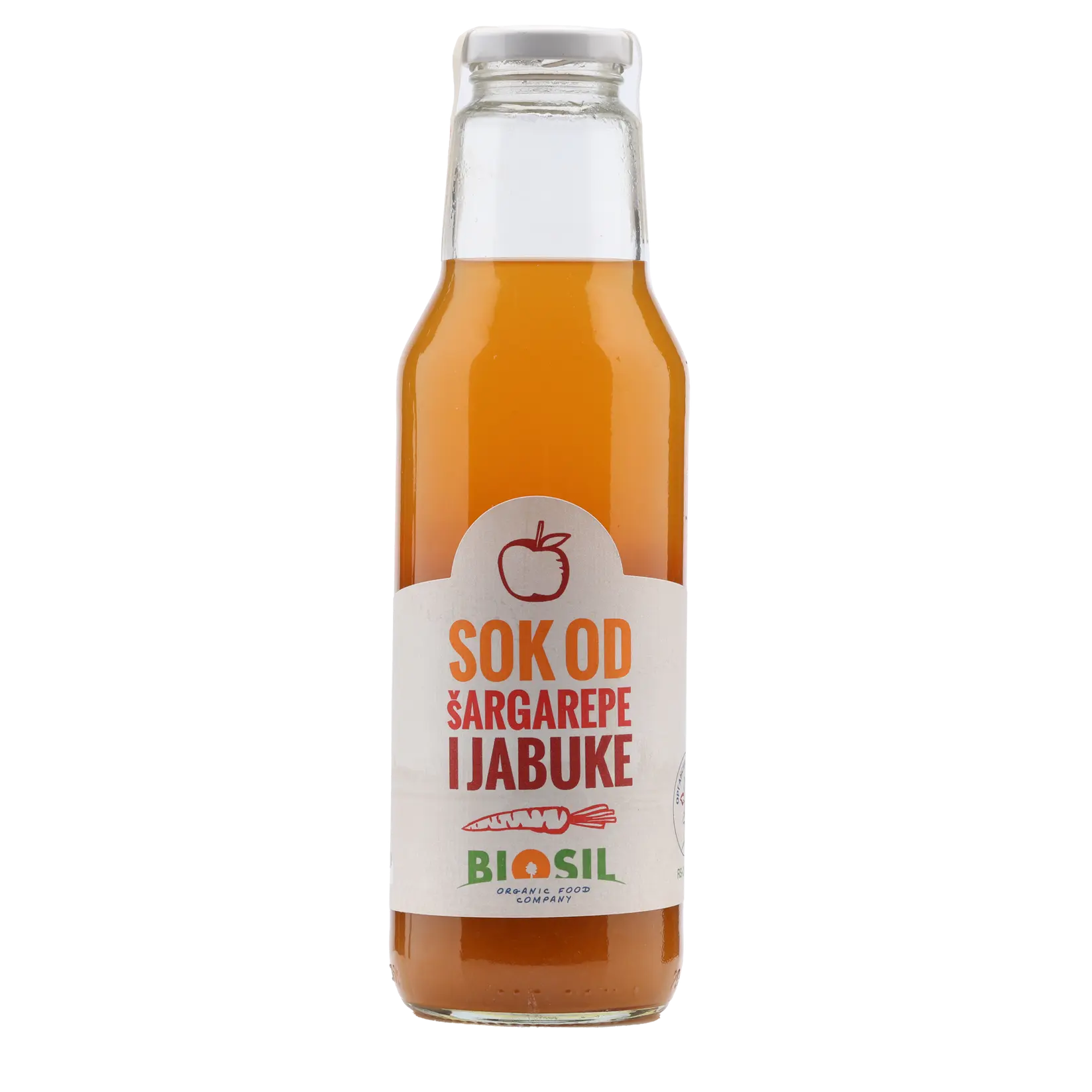 Biosil Sok od šargarepe i jabuke, 750ml
