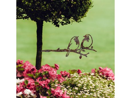 WALLXPERT Decorative Object figura Bird On The Branch 06 Brown