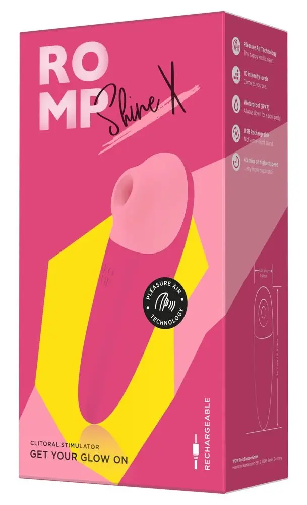 ROMP Vibrator Shine X, 14.2cm, Šareni