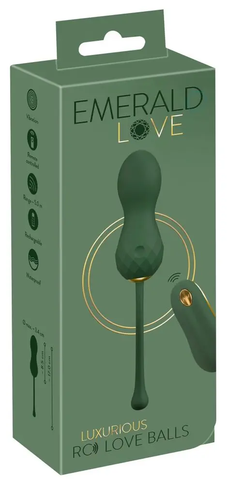 Emerald Love Vibrirajuće vaginalne kuglice sa daljinskim upravljačem, Zelene