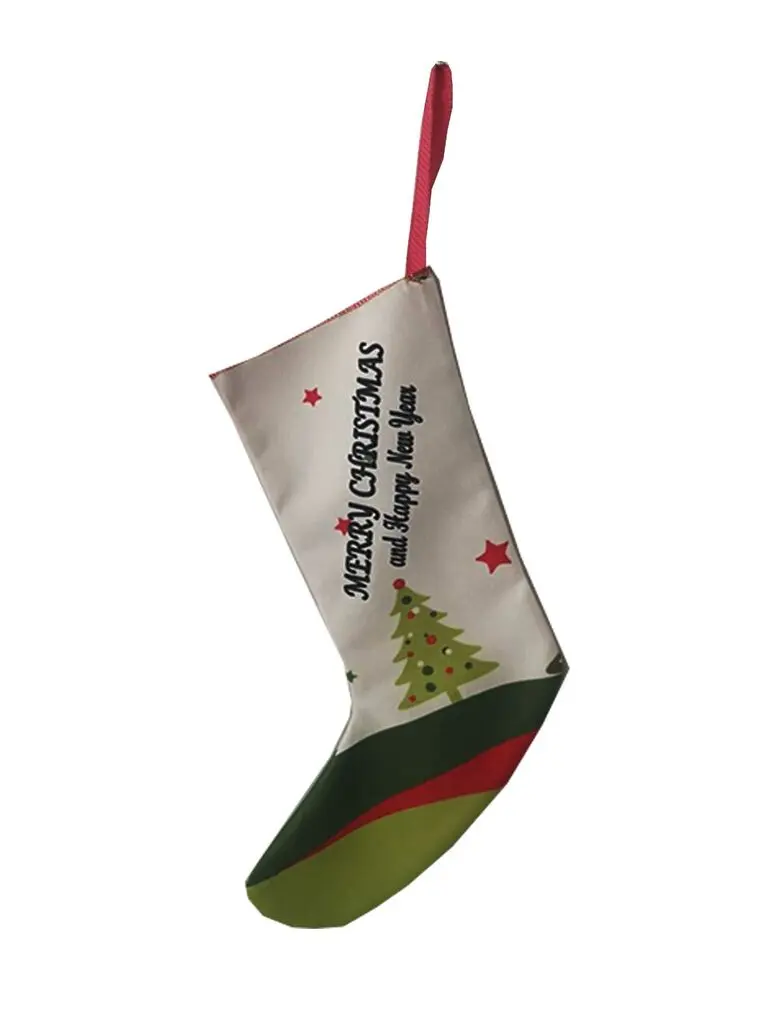 Aberto Design Novogodišnja ukrasna čarapa Crp006, 35x18 cm, Šarena