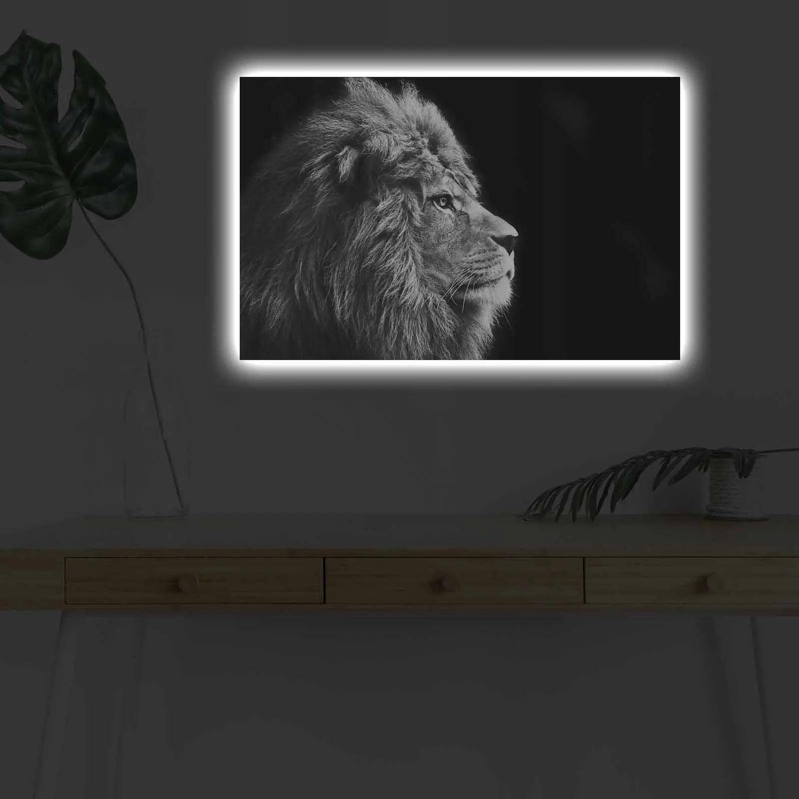 Wallity Slika na platnu sa LED osvetljenjem 45x70cm
