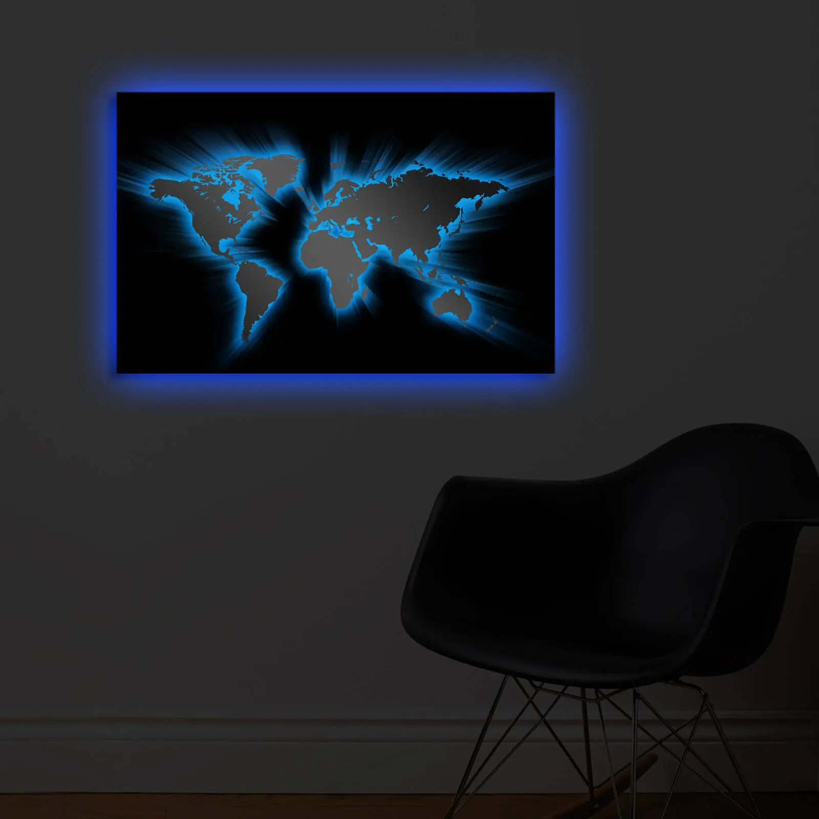 Wallity Slika na platnu sa LED osvetljenjem 45x70cm