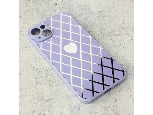 Torbica Diamond Heart za iPhone 14 Plus 6.7 ljubicasta