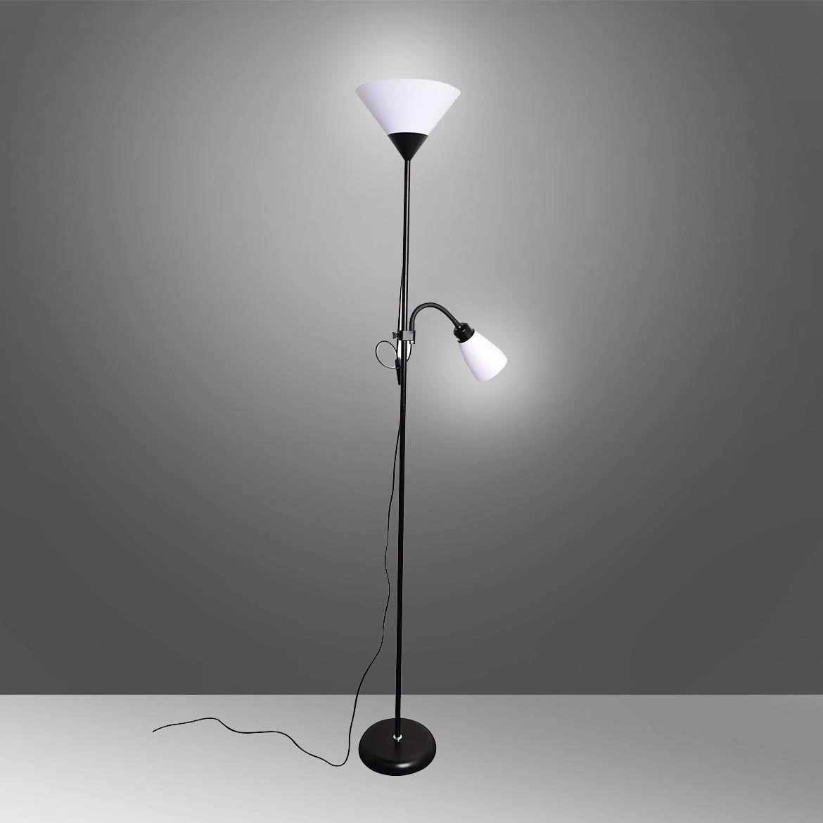 Podna lampa Cleo crna