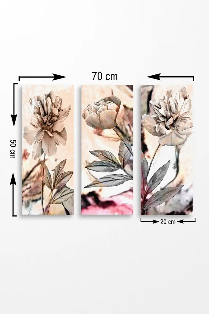 Wallity MDF0018 Dekorativna slika, 3 dela