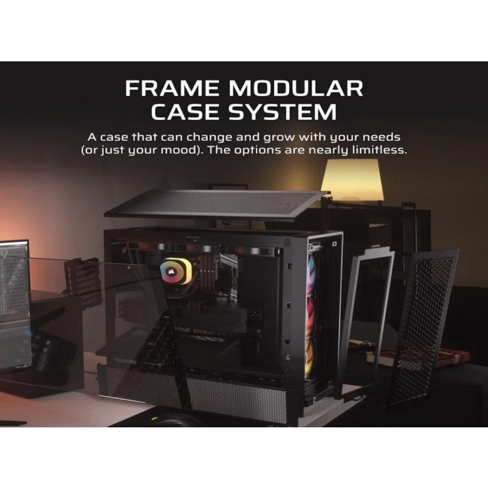 Kucište CORSAIR FRAME 4000D RS ARGB Mid-Tower/ATX/kaljeno staklo/bez napajanja/crna