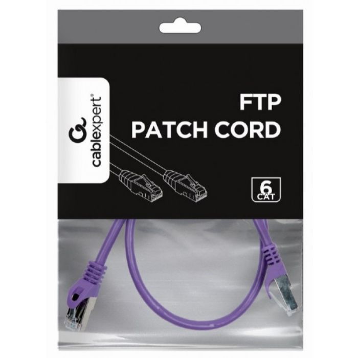 PP6-0.5M/V Gembird Mrezni kabl, CAT6 FTP Patch cord 0.5m purple