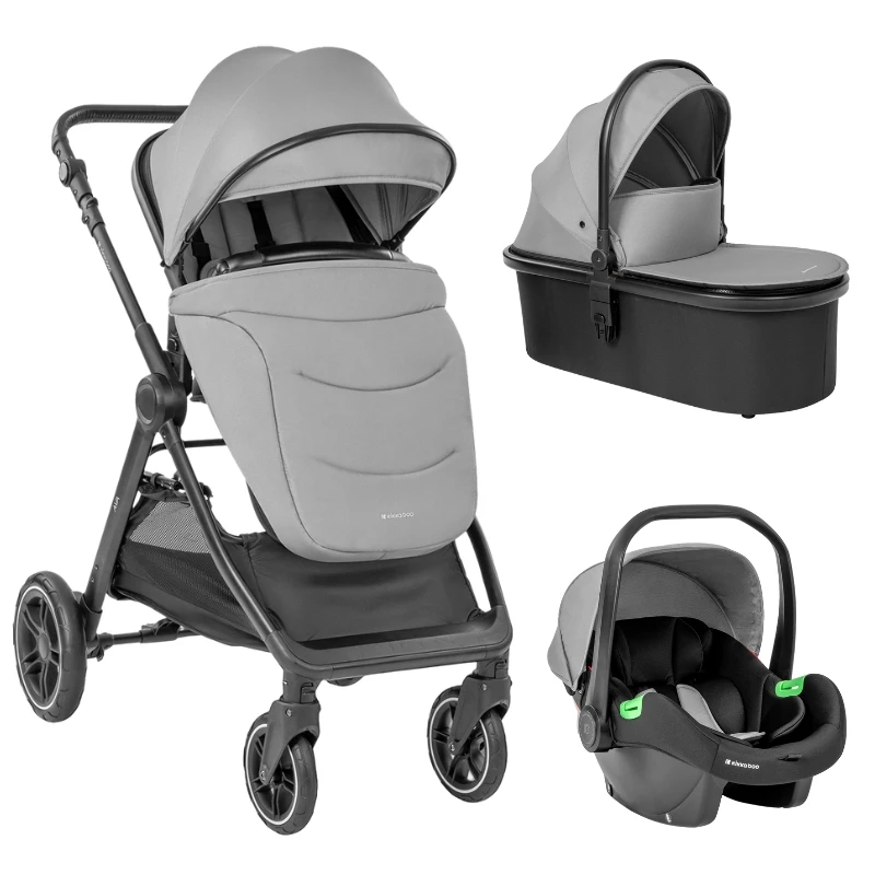 Kikka Boo Ava kolica za bebe 3u1 Grey, 0m+