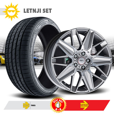 225/45 R18 SET MOMO + MOMO EVOL SIL POL 5/112