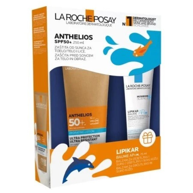 LA ROCHE-POSAY PROMO ANTHELIOS FAMILY PAC HIDR MLEKO 250ML+ LIPIKAR BALZAM 75ML