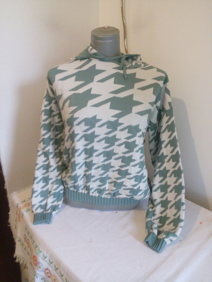Zeleno beli pepito duks S/M