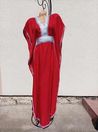 Crvena Boho Indijska Tunika S