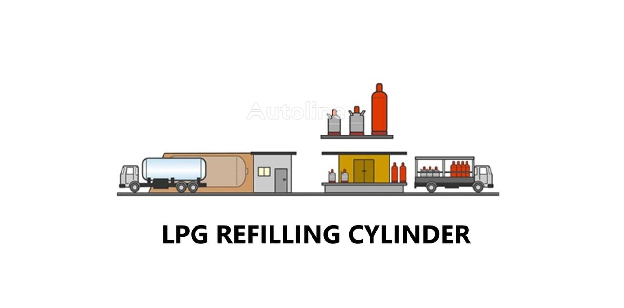 LPG REFILLING CYLINDER CAROUSEL CONVEYOR CHAIN SPARE PARTS rezervoar-kontejner 40 stopa