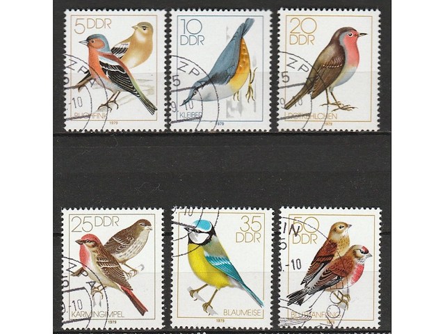 DDR - 1979 - Native Songbirds, Ptice