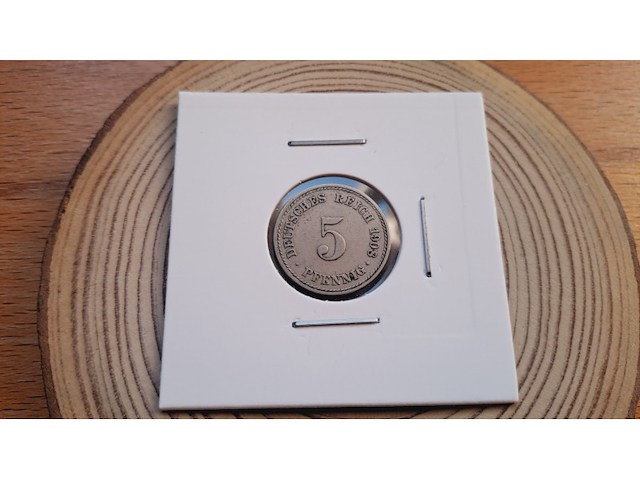 NEMACKA 5 PFENNIG 1908 GODINA KOVNICA A