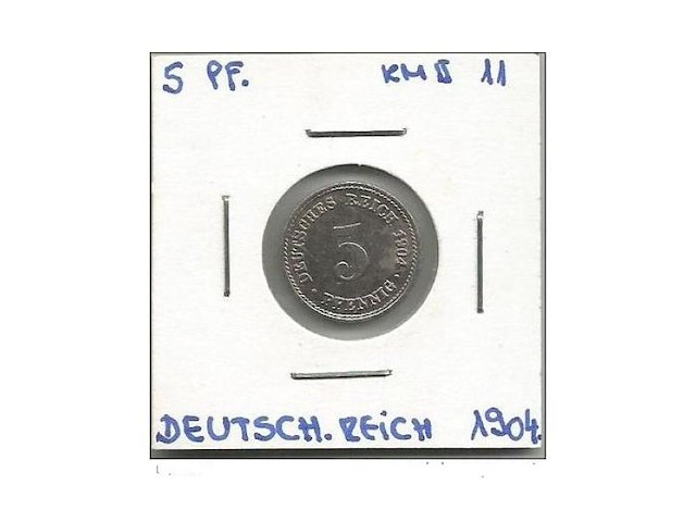 c2 Germany 5 pfennig 1904. KM#11