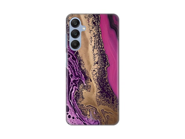 Torbica Silikonska Print za Samsung A256B Galaxy A25 5G Purple Gold Marble