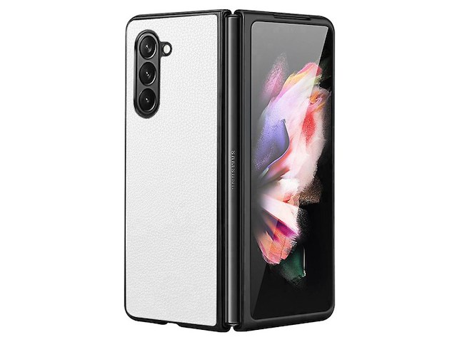 Torbica Leather Fold za Samsung F946B Galaxy Z Fold 5 5G bela