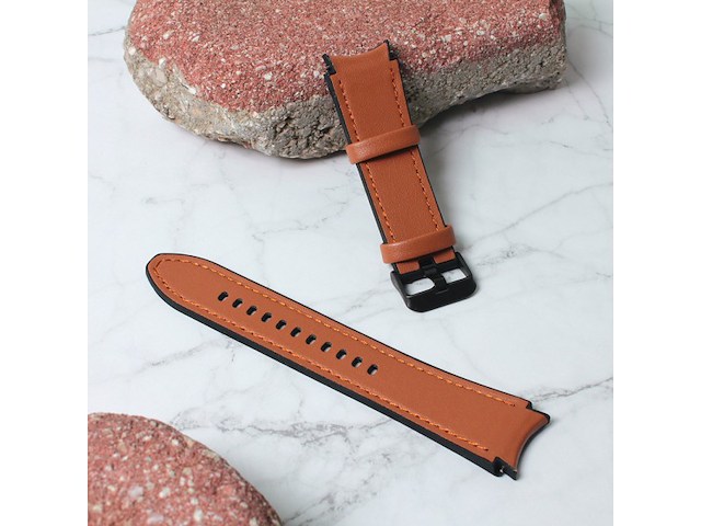 Narukvica kozno gumena za smart watch Samsung 4, 5 22mm braon