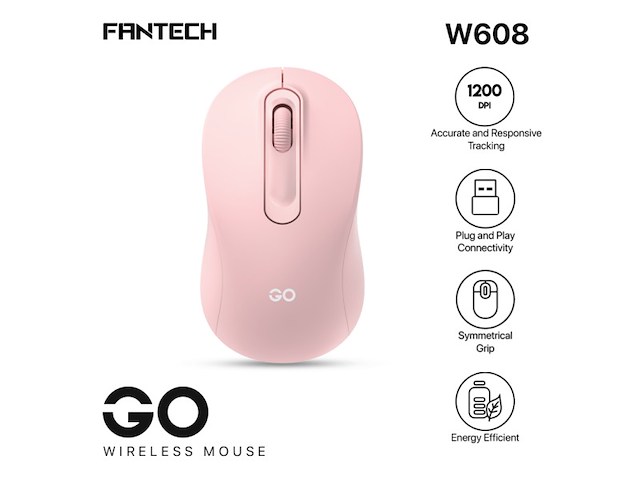 Mis Wireless Fantech W608 GO roze