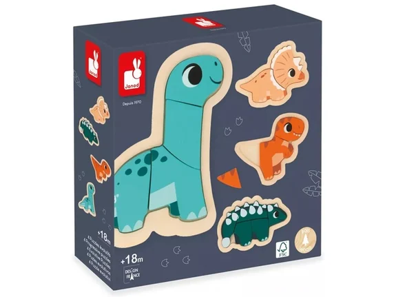 Janod Dino drvene puzzle
