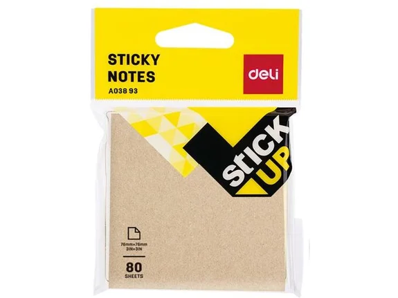 Deli Stiker blok 76x76 mm Kraft - 100 lista EA03893