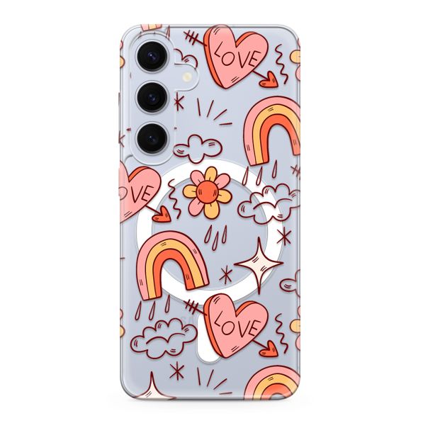 Maska silikonska PRINT MagSafe za Samsung S921B Galaxy S24 5G, love