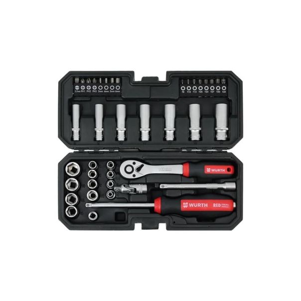 WURTH Set nasadnih ključeva 1/4'' 6ugaoni Red Stripe 40kom