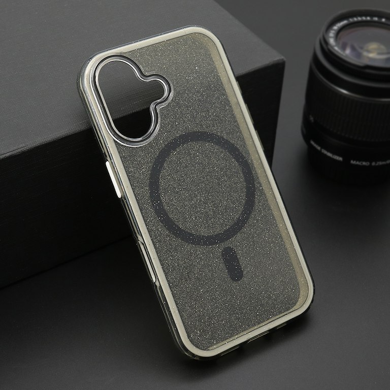 Zastitna maska (futrola) CRYSTAL MagSafe - iPhone 16 (6.1) crna (MS)